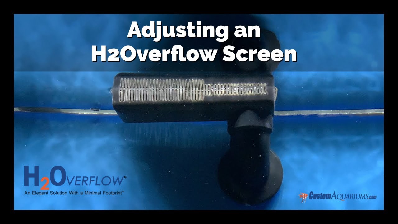 Adjusting an H2Overflow Screen - Custom Aquariums
